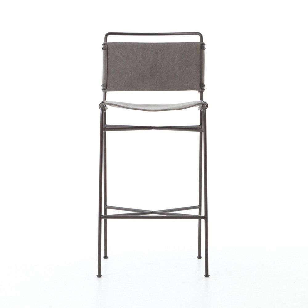Roosevelt Bar Stool - Stonewash Grey – France & Son