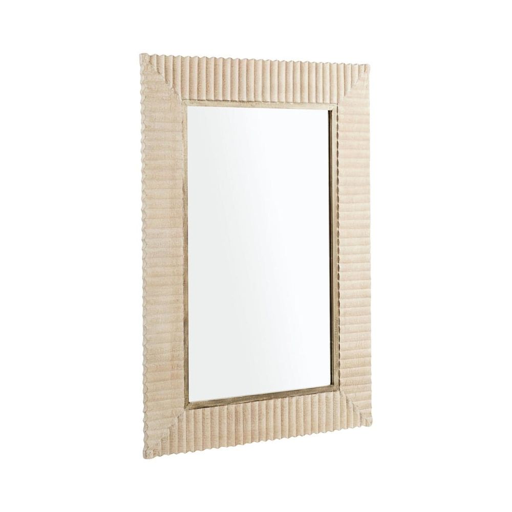 Estriada Rectangle Mirror - White – France & Son