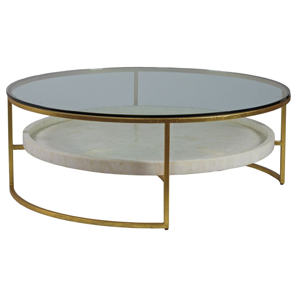Cumulus Large Round Cocktail Table - Gold – France & Son