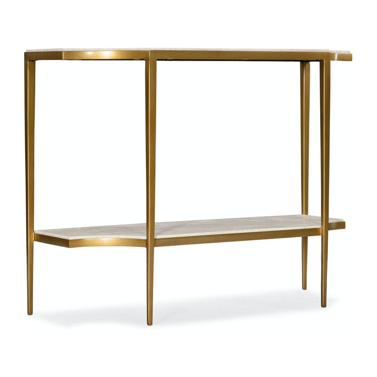 Shop The Sierra Console Table - Brass - Gold - Metal Stone Travertine Console Tables – France & Son