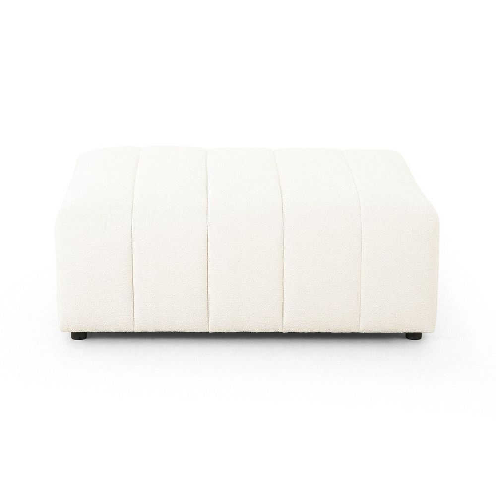 Log Channeled Large Ottoman - Fayette Cloud – France & Son