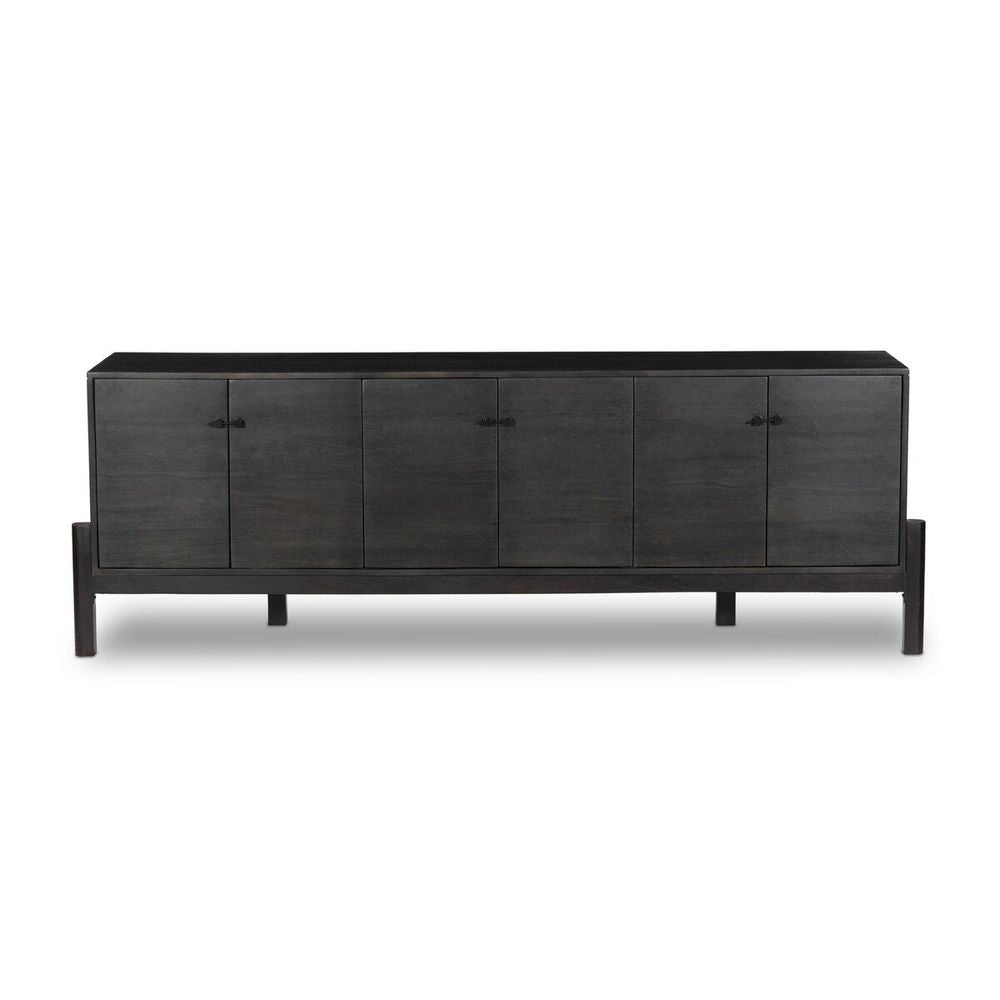 Rex Media Console - Worn Black Parawood – France & Son