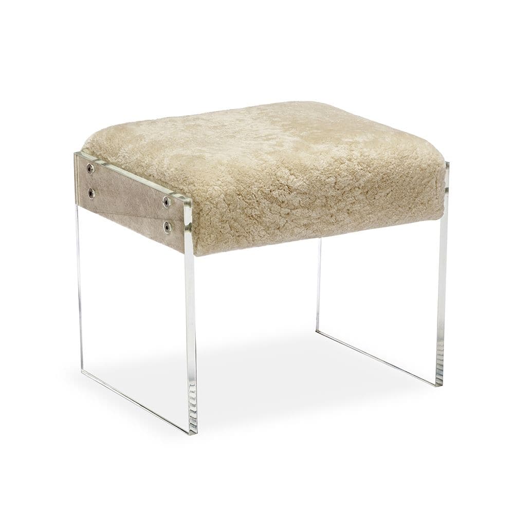 Benedict Shearling Stool - Clear – France & Son