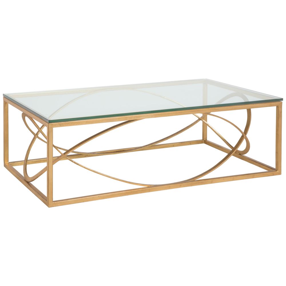 Ellipse Rectangular Cocktail Table - Gold Leaf – France & Son