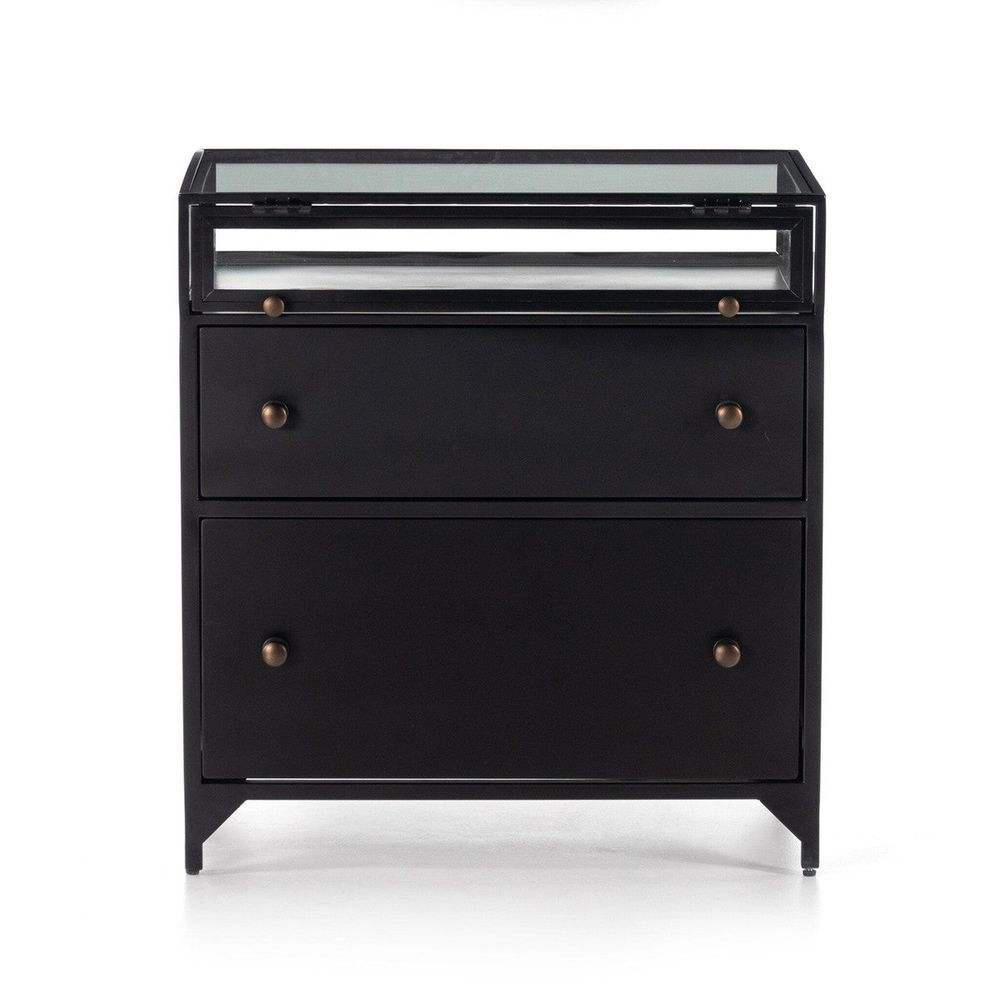 Augustus Box Nightstand - Black – France & Son