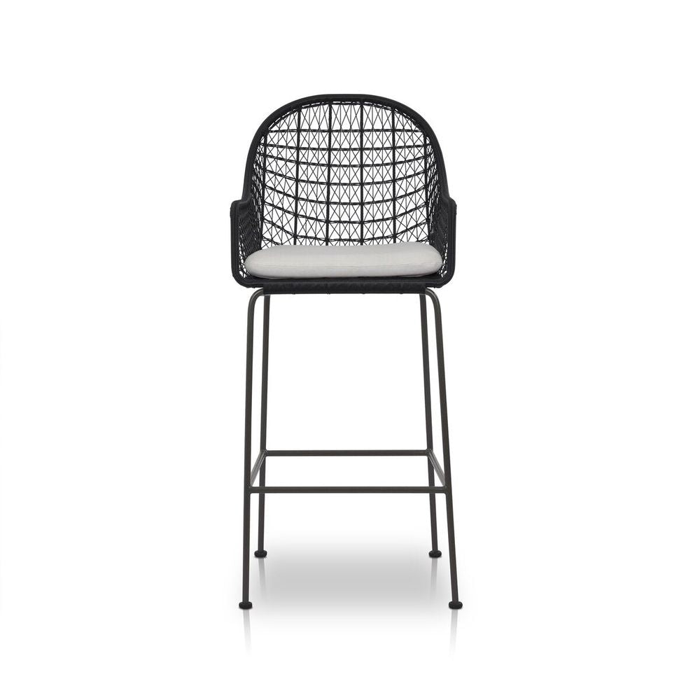 Canyon Outdoor Bar + Counter Stool - Bar Stool - Smoke Black - White ...