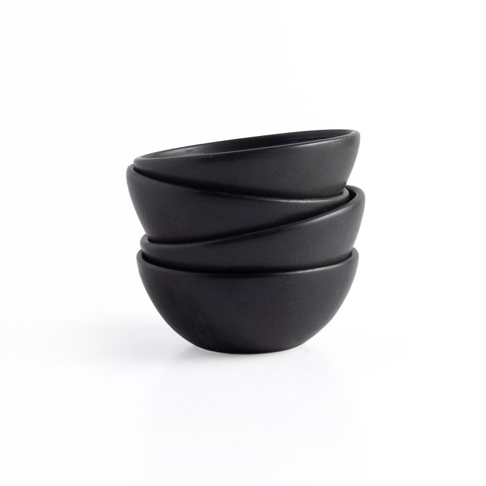 Niko Small Bowl, Set Of 4 - Matte Black – France & Son