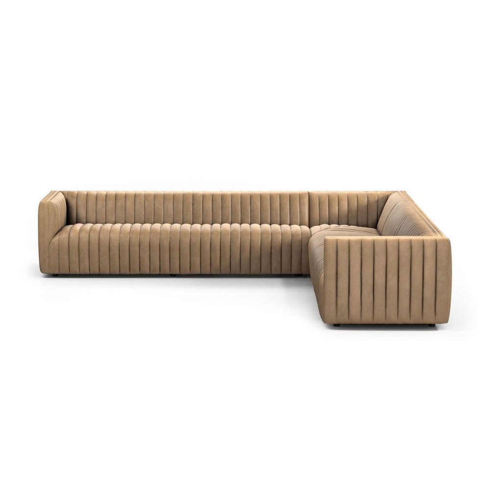 Alexander Channel Tufted 3-Piece Corner Sectional - Palermo Drift Leat ...