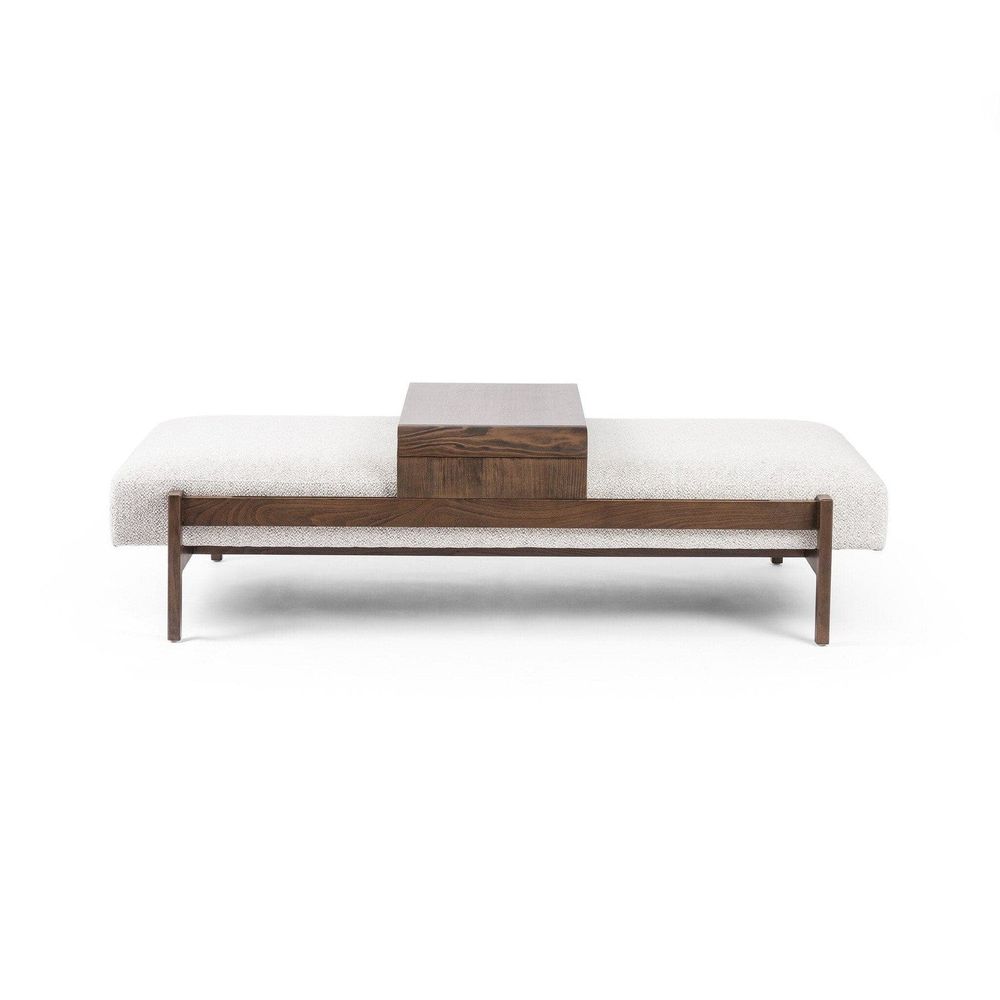 Fletcher Rectangle Ottoman - Brunswick Pebble – France & Son