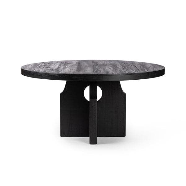 Beckett Round Dining Table - Black Elm – France & Son