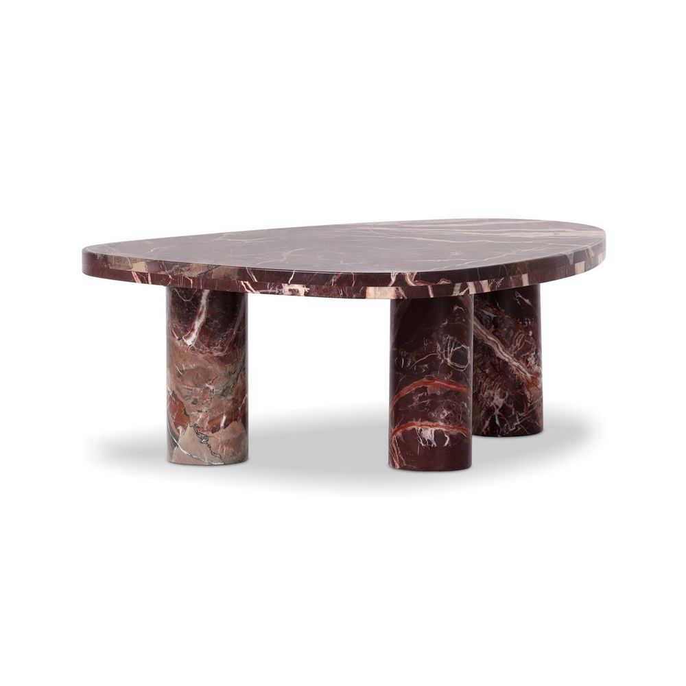 Livia Coffee Table - Merlot Marble – France & Son