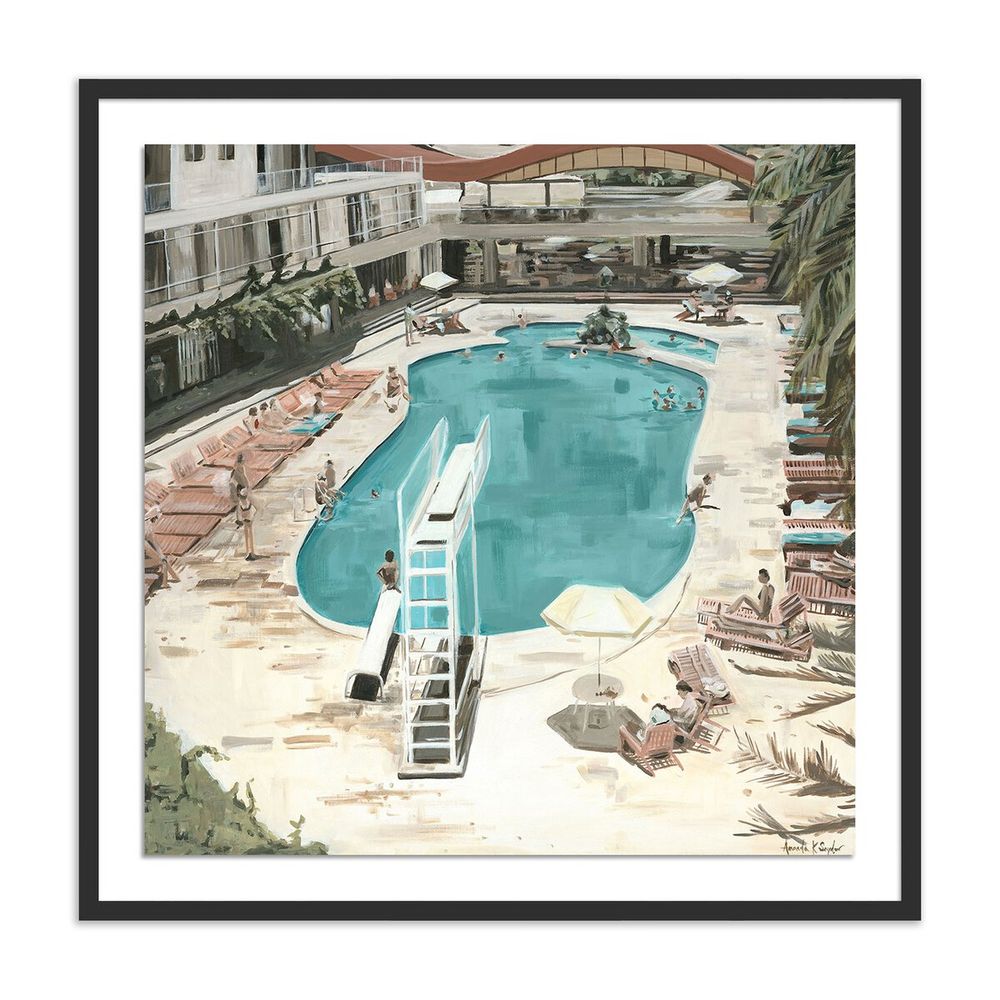August. 1969 By Amanda Snyder - 40"X40" - Black Maple - Framed Paper ...