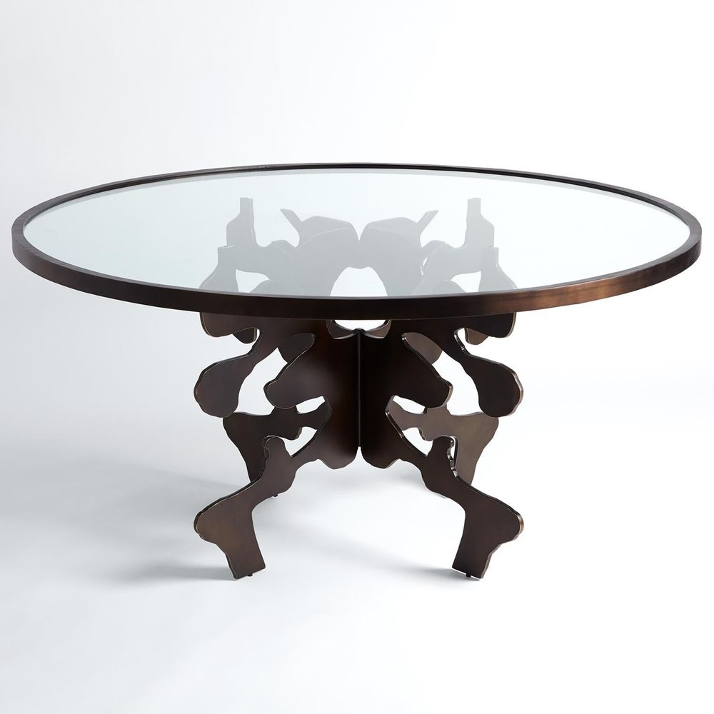 Ink Blot Dining Table-Bronze-60 – France & Son