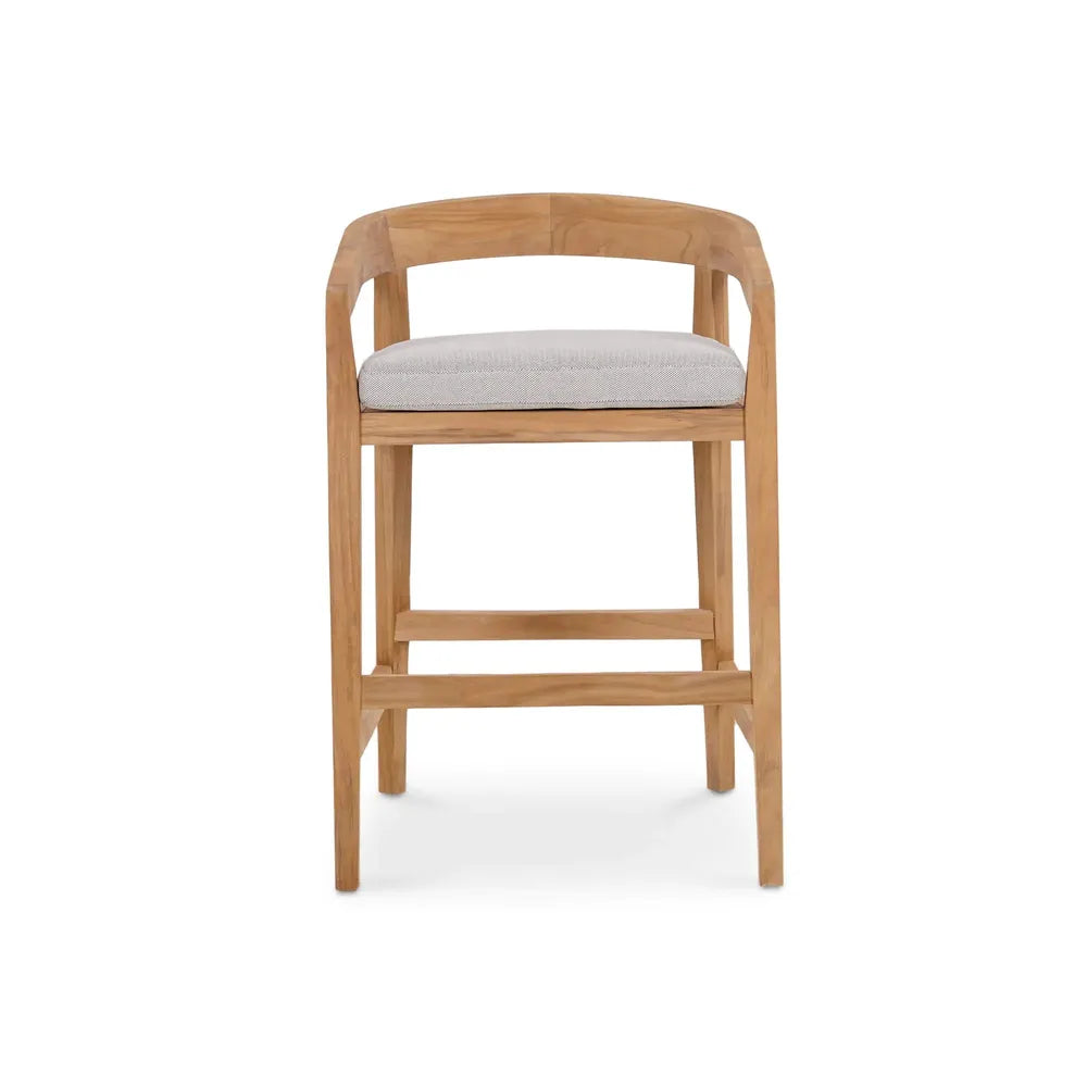 Raleigh Counter Stool w/ Seat Cushion - Outdoor Teak – France & Son