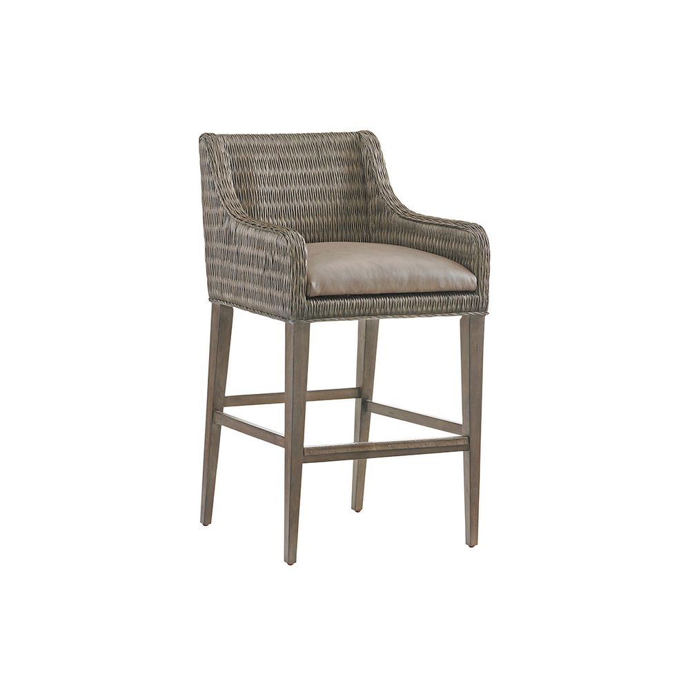 Turner Woven Bar Stool - Smoke Gray – France & Son