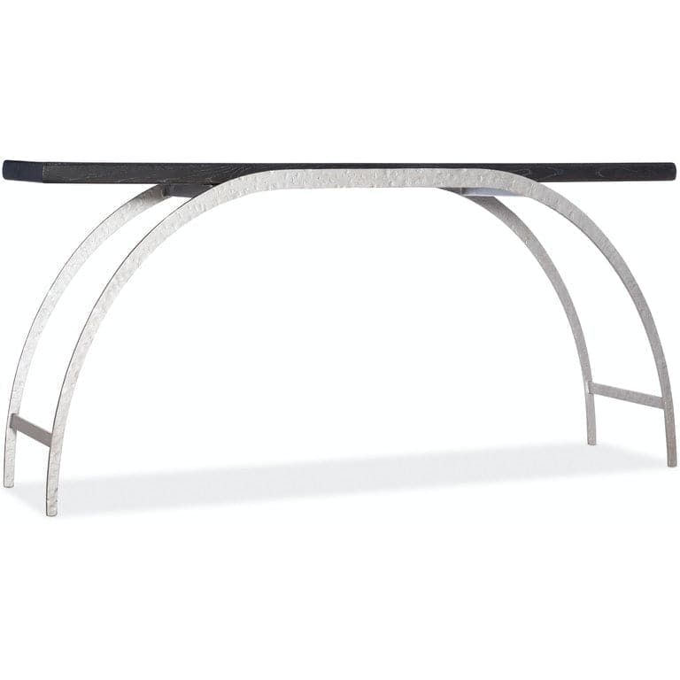 Shop The Sierra Metal And Wood Console - Black Silver - Metal Wood ...