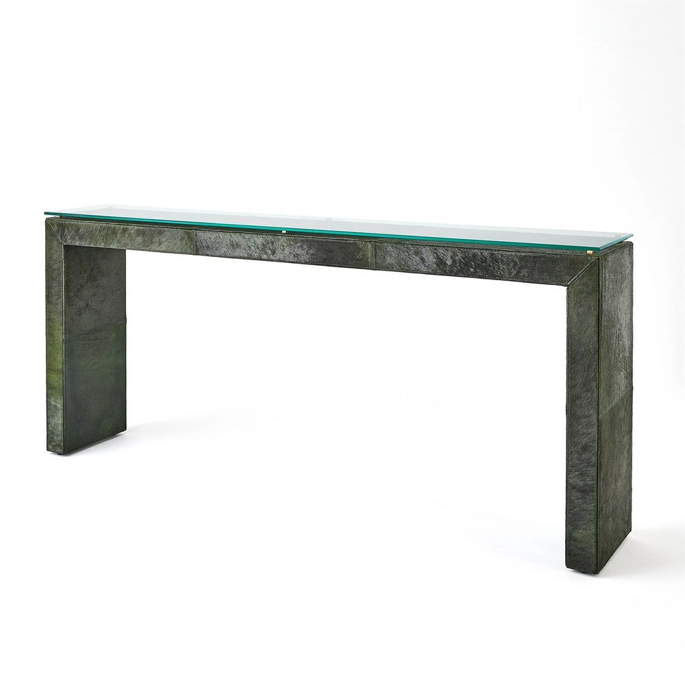 Posh Console-Hair-On-Hide Green – France & Son