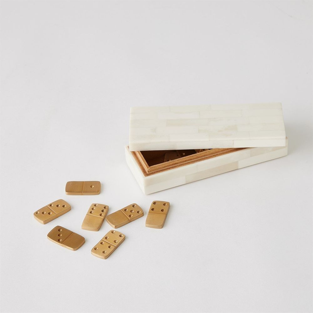 Boxed Bone Domino Set-Ivory – France & Son