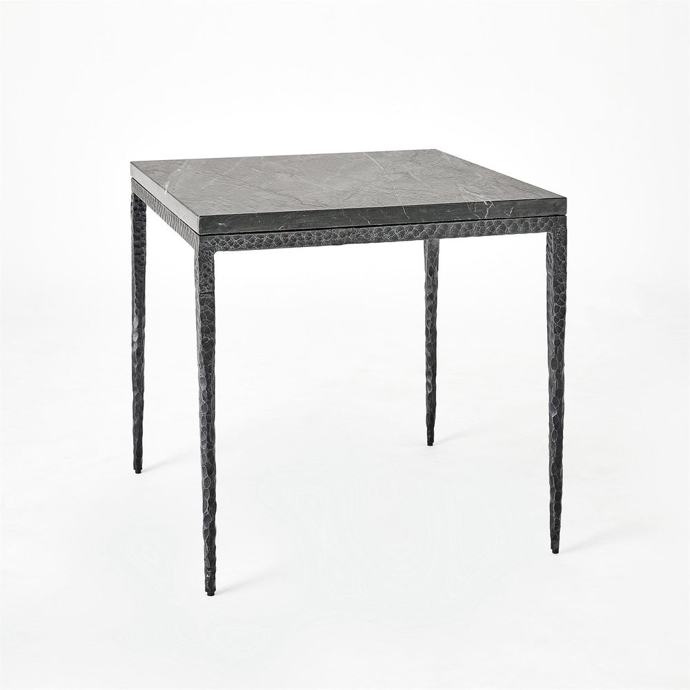 Forrester Side Table-Blackened/Flamed Marble – France & Son