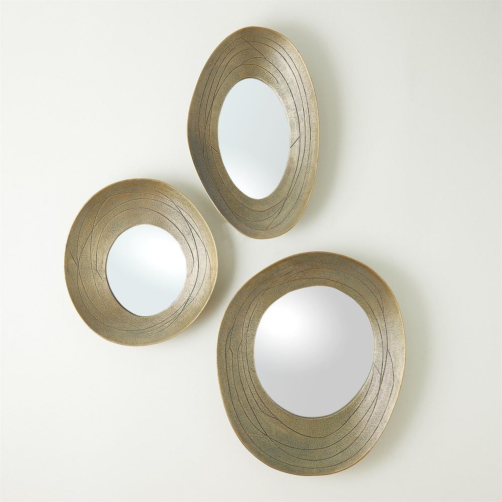 Saturn Mirror-Antique Gold-Med – France & Son