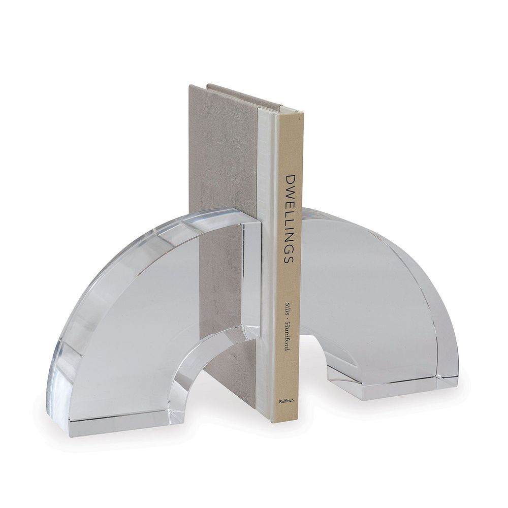 Nolan Crystal Bookend (Set of 2) by Port 68 Bookends PORT-ACFM-405-01 ...