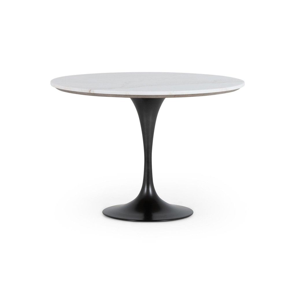 Hart Dining Table - 42" White Marble – France & Son