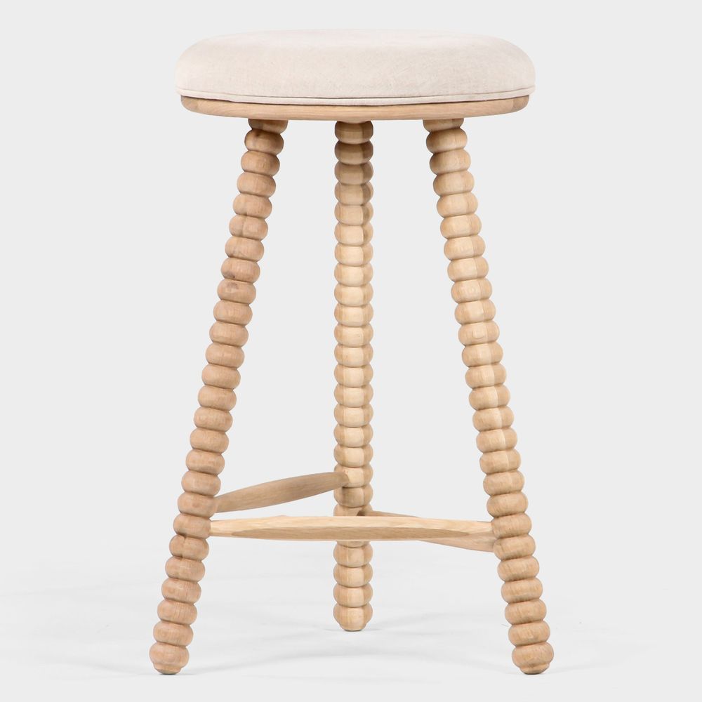 Twist Solid Oak Counter Stool – France & Son