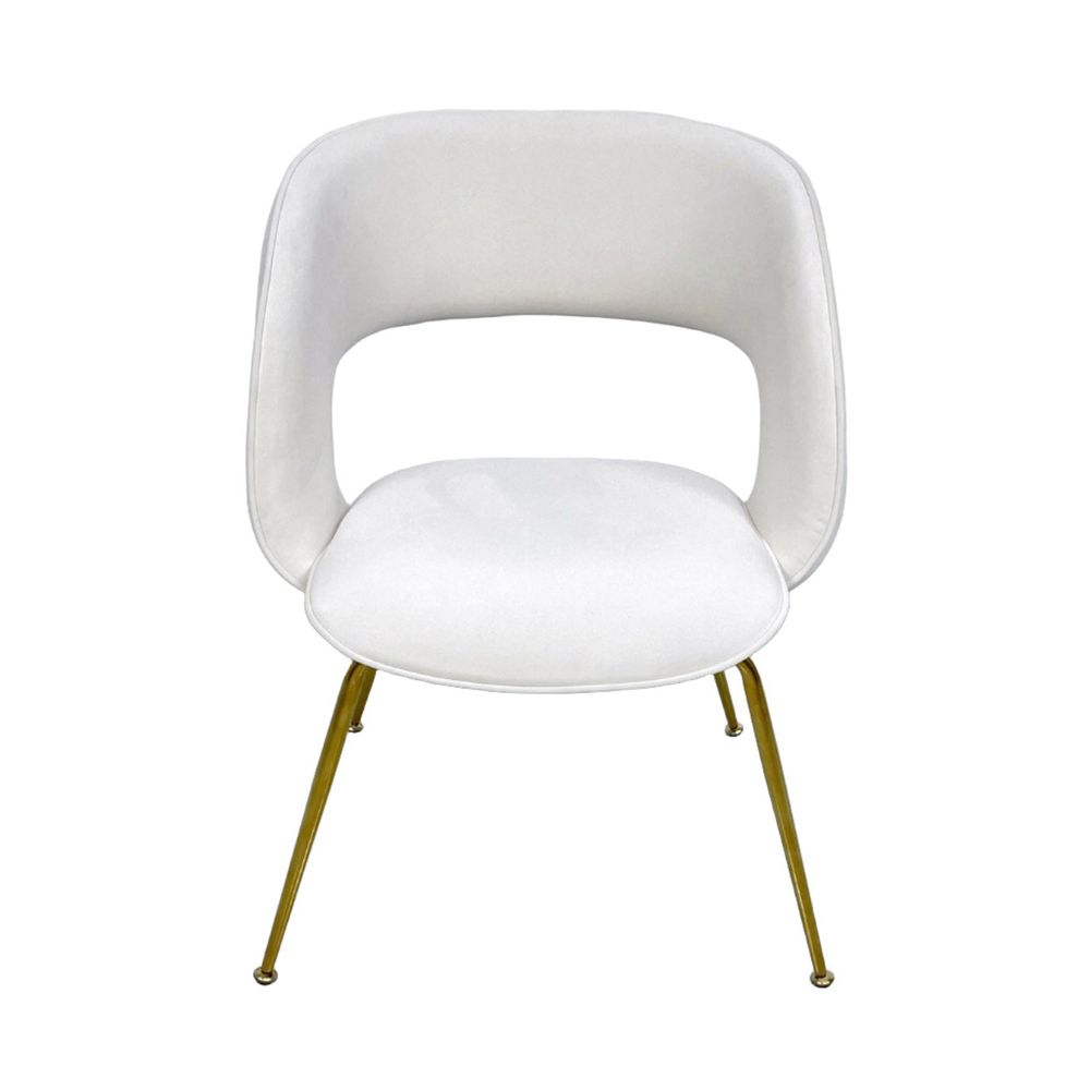 Orb Channeled Back Dining Chair with Gold Legs – France & Son