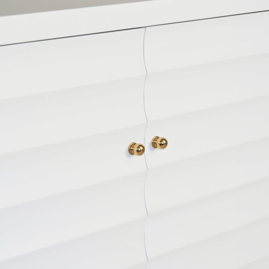 Gates - Four Door Buffet With Horizontal Fluted Detail In Matte White ...