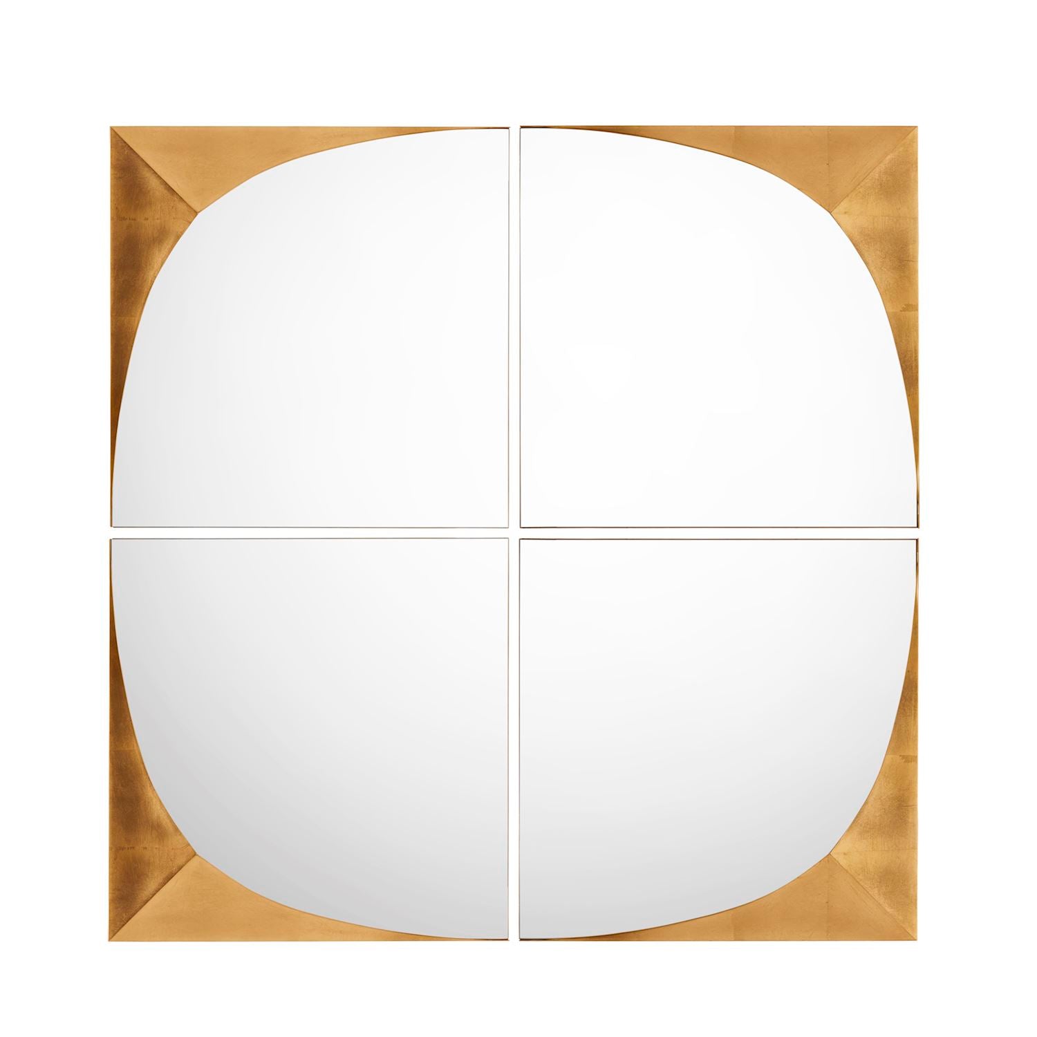 Gold Contour Mirrors, Set Of 4 – France & Son