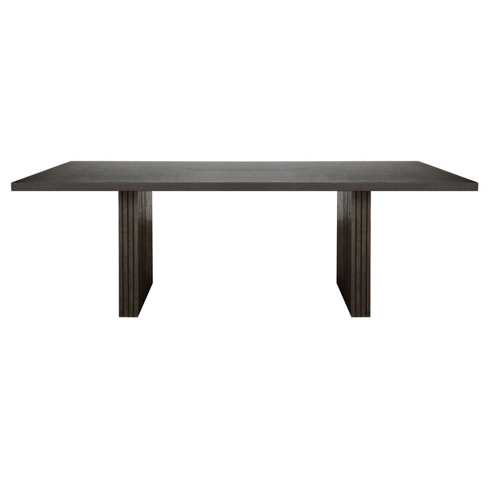 Patterson - Plank Style Slatted Base Dining Table In Dark Espresso Oak ...