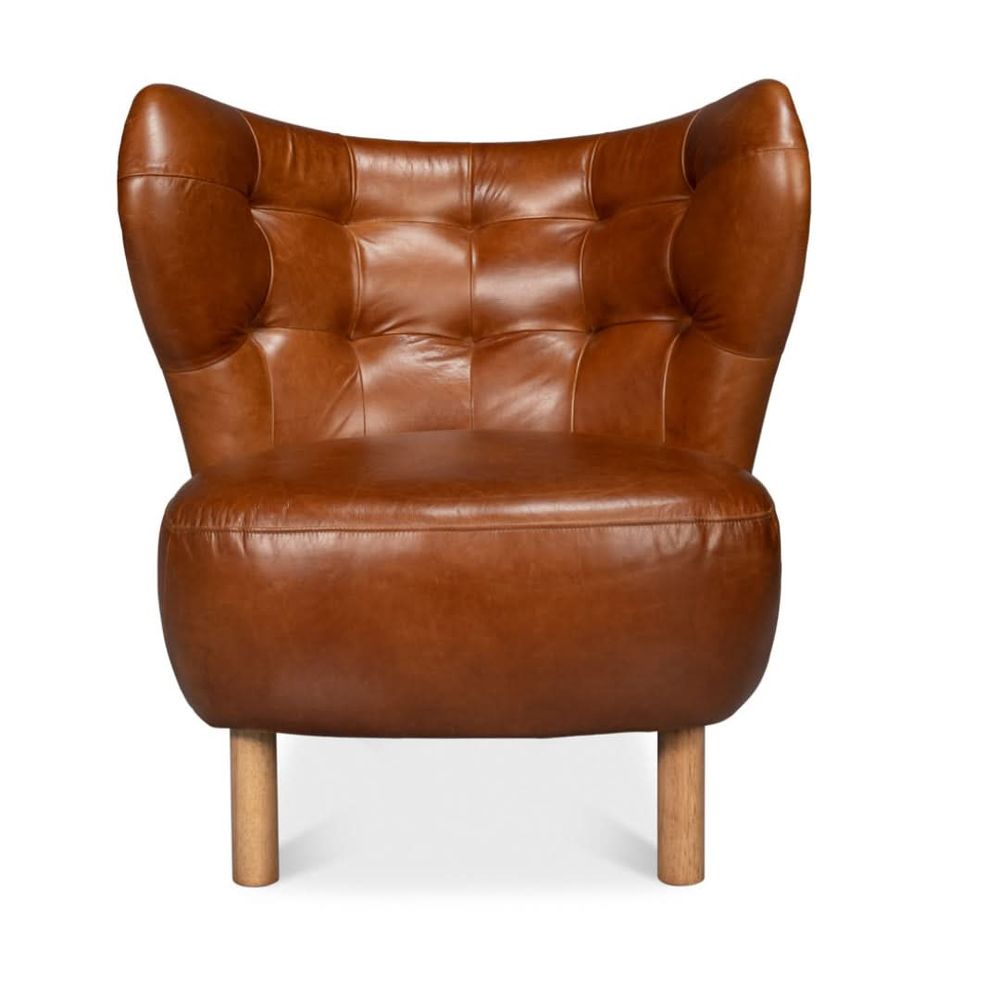 Diddy Leather Chair Havana Brown – France & Son
