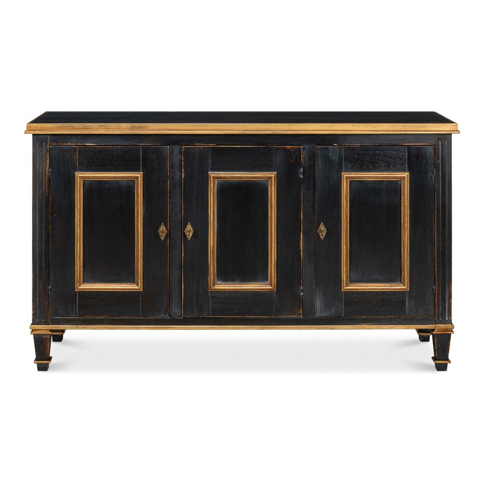 Louis Xvi Buffet - Powder Black W/Gold – France & Son