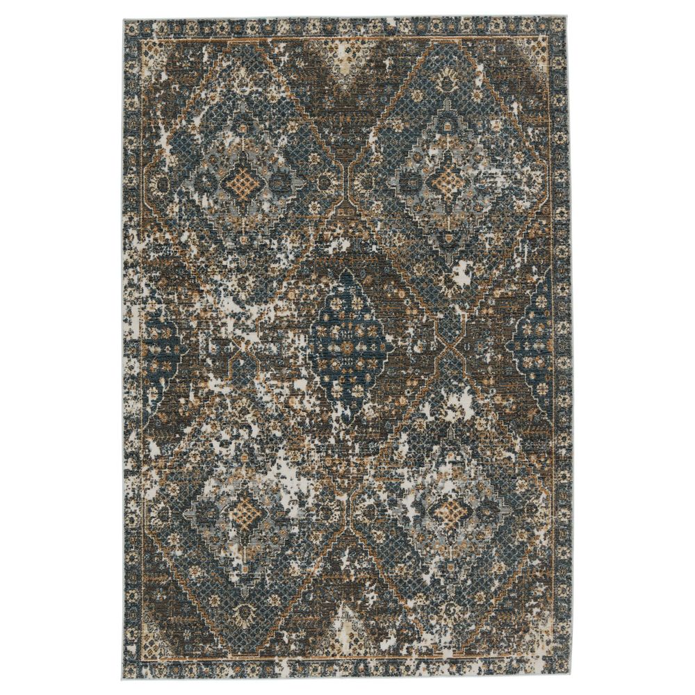 Merine Evaya Medallion Blue/ Gold Area Rug (9'6"X12'7") – France & Son