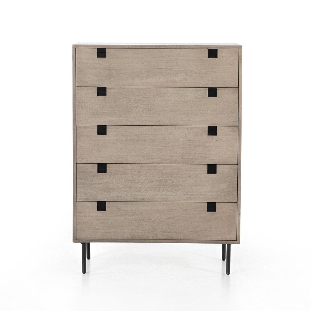 Camille 5 Drawer Dresser - Grey Wash – France & Son