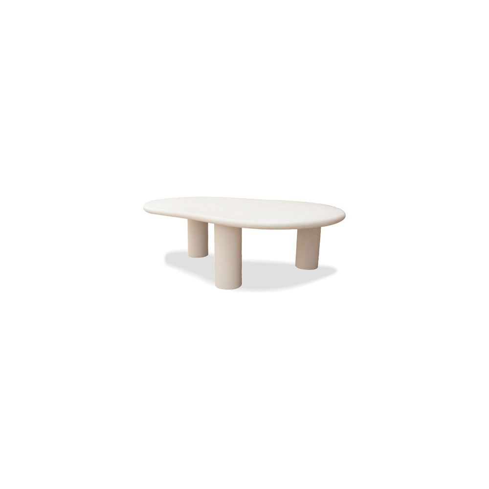 Puddle Coffee Table Ivory Tusk Microskin Indoor-Outdoor – France & Son