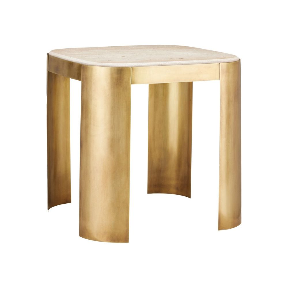 Sev Travertine Accent Table – France & Son