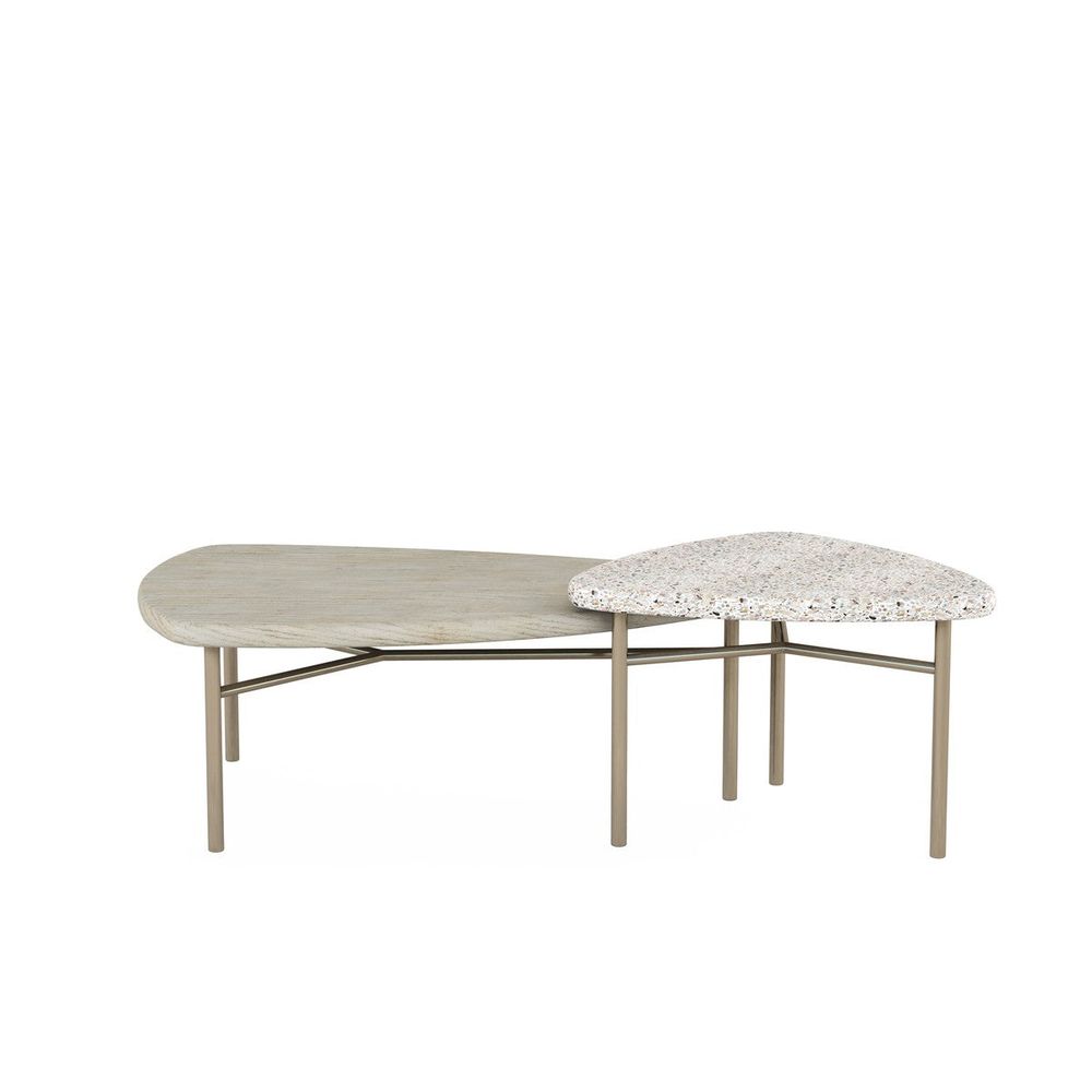 Cotiere 2 Piece Bunching Cocktail Tables - Beige – France & Son