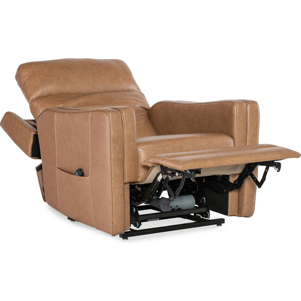 Marco Power Recliner with Power Headrest, Lumbar & Lift - Brown ...