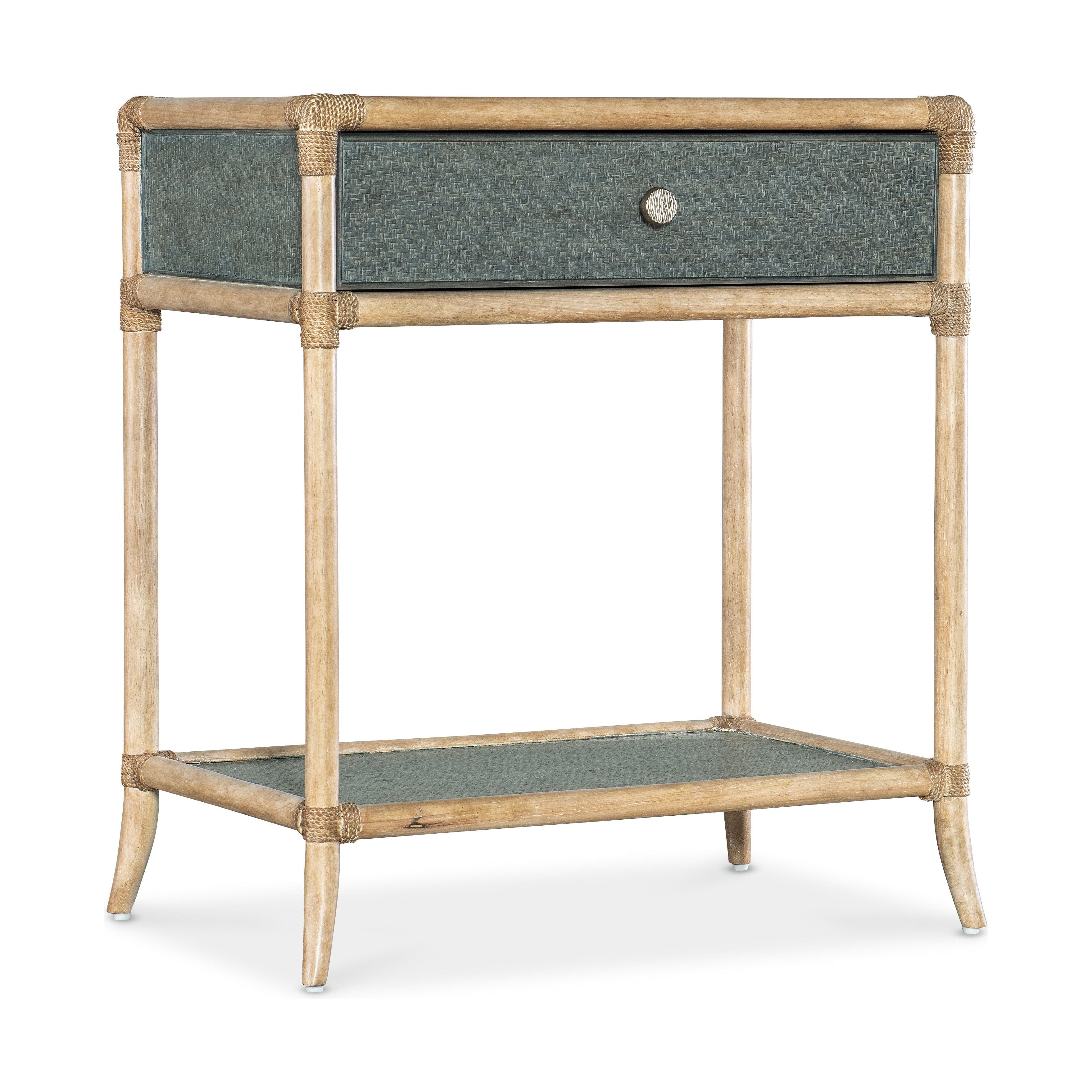 Retreat Pole Rattan Bedside Table - Blues – France & Son