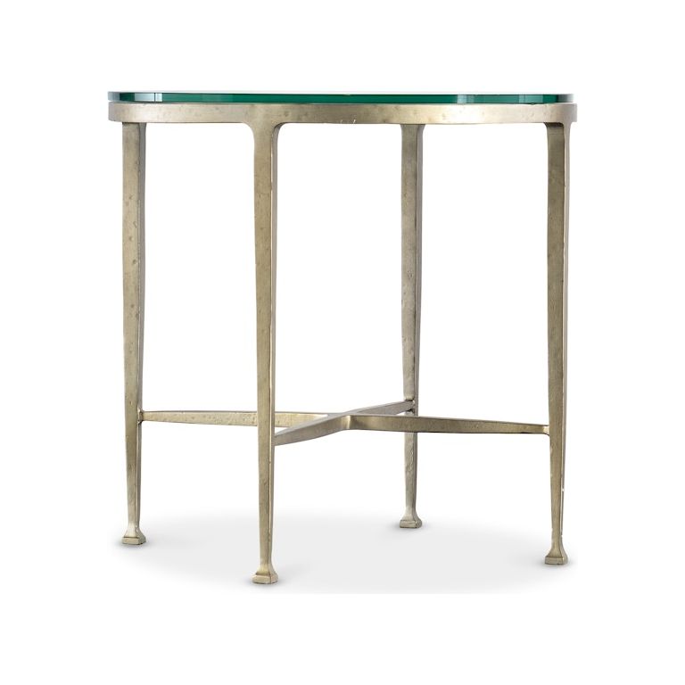 Tessa Glass Top Round Side Table – France & Son