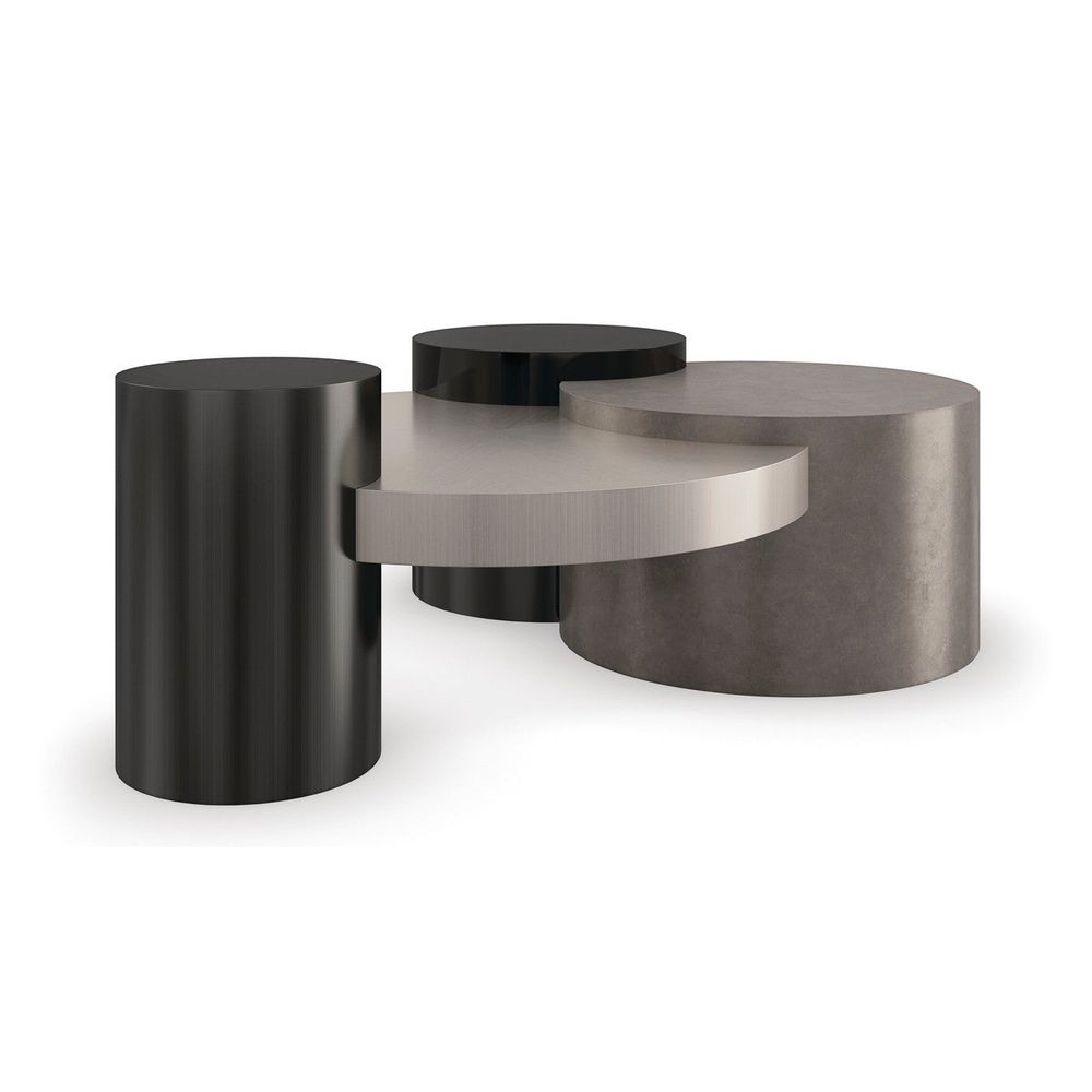 Galaxy Cocktail Table - Silver, Black, Grey – France & Son