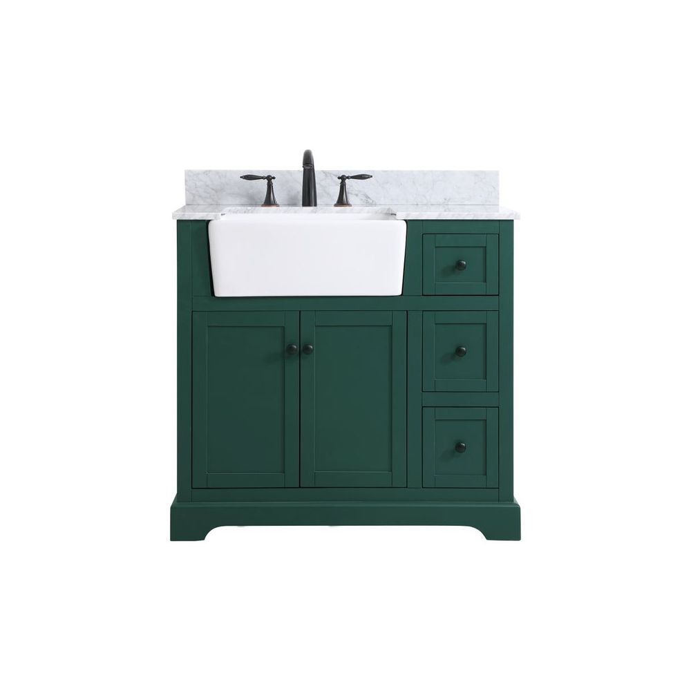 36 Inch Dreamweaver Bathroom Vanity - Green, With Backsplash – France & Son
