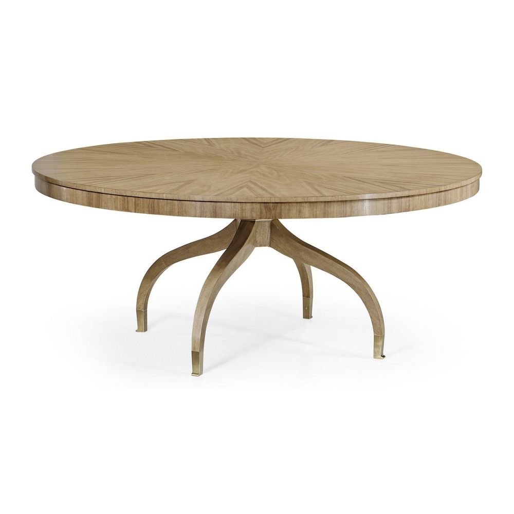 Round 72" Bleached Walnut Dining Table by Jonathan Charles Dining ...