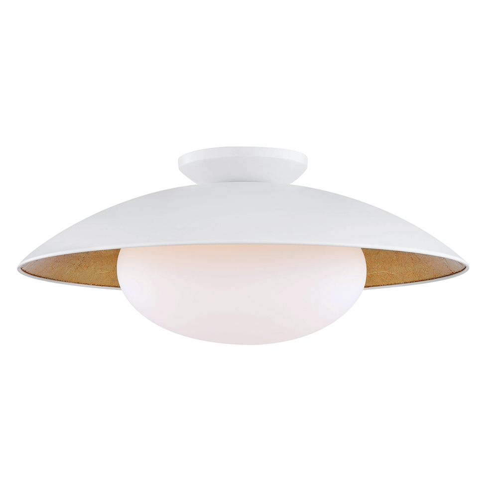 Cadence 1 Light Large Semi Flush by Mitzi Flush Mounts HVL-H368601L-BLK/GL – France & Son