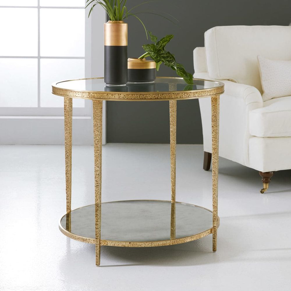 Small Sculpture Round End Table by Modern History Side Tables MODERN ...