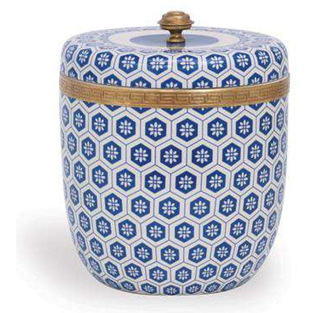 Kenilworth Blue Round Box by Port 68 Decor PORT-ACDS-286-02 – France & Son