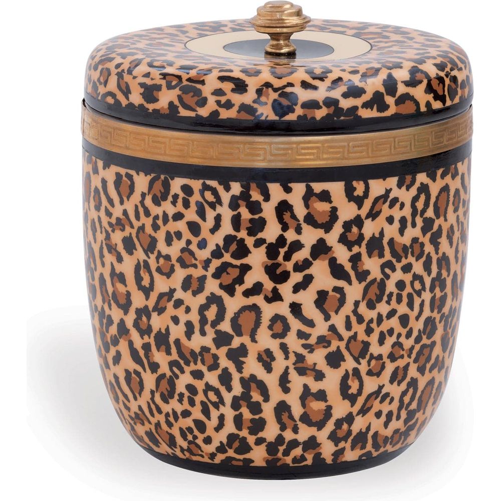 Leopard Round Box by Port 68 Decor PORT-ACDS-296-03 – France & Son