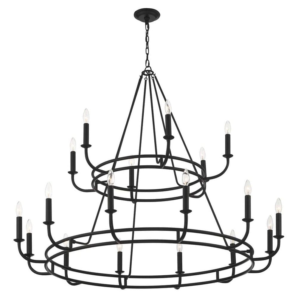 Callahan 18 Light Majestic Chandelier - Matte Black – France & Son