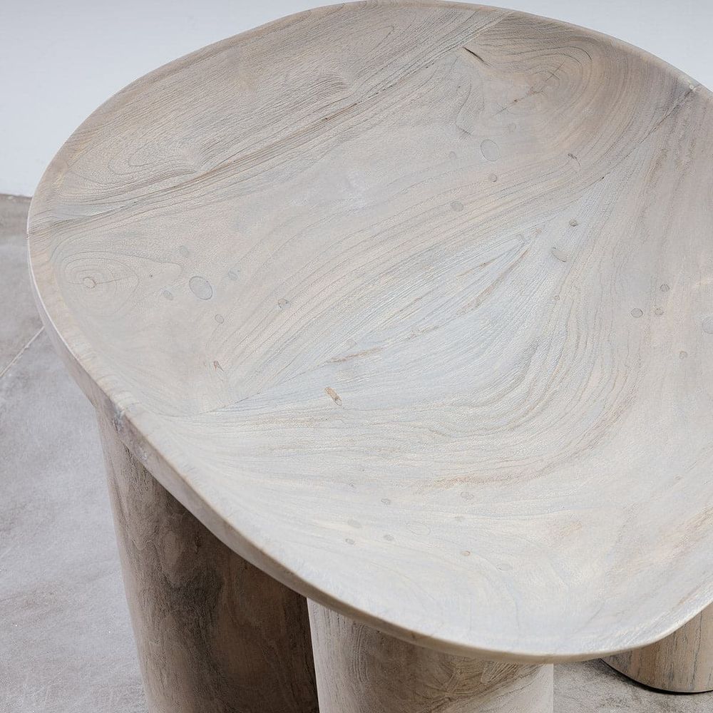 Chunk Chair - Whitewashed Teak#N#– France & Son